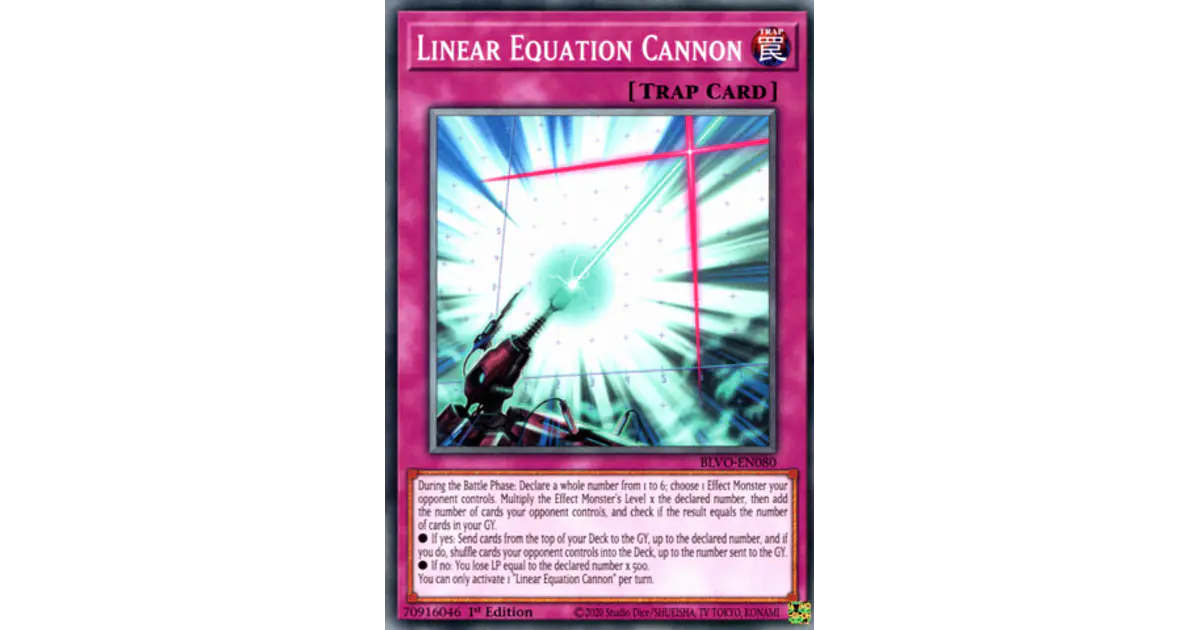 Linear Equation Cannon - BLVO-EN080 - Common 1st Edition