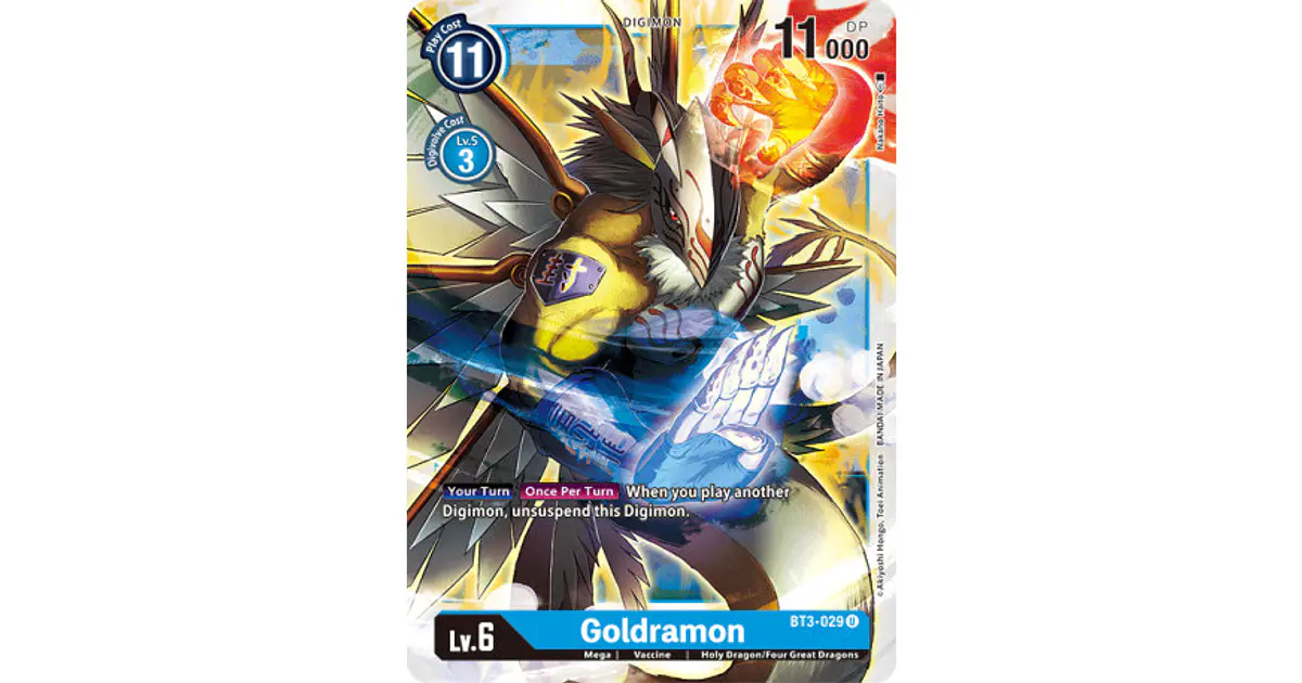 BT3-029 U Goldramon Digimon