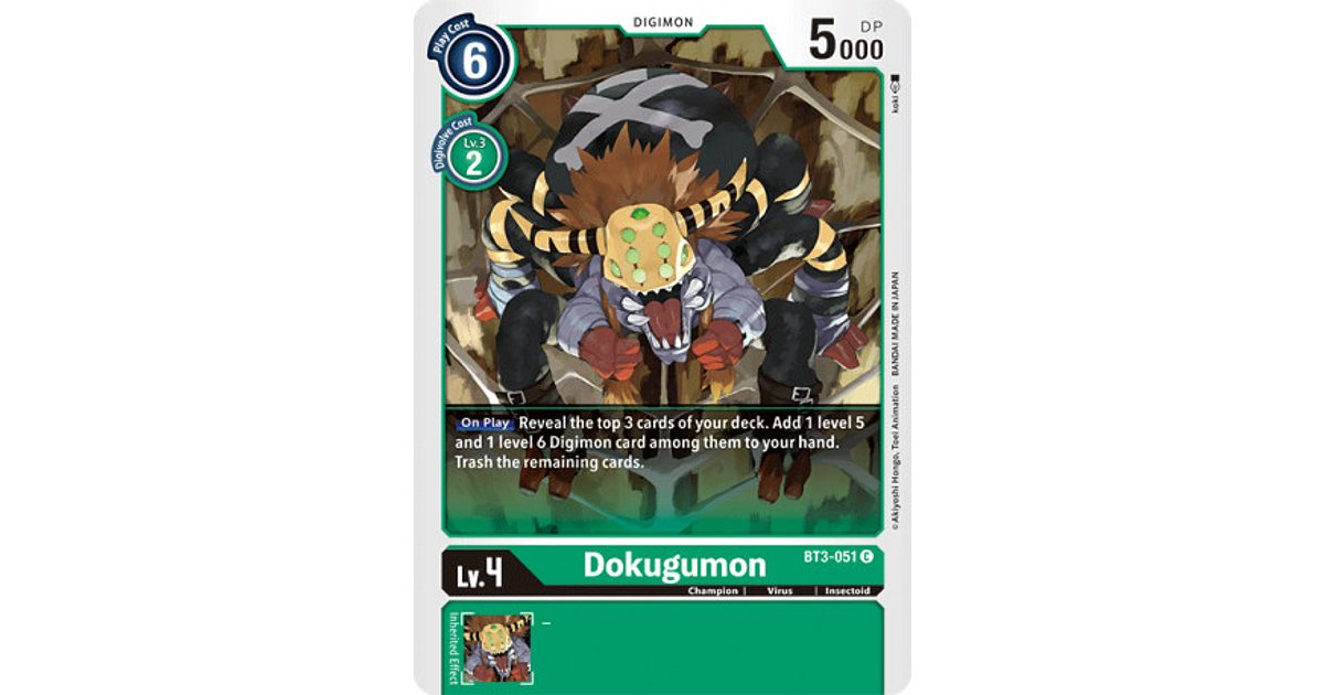 BT3-051 C Dokugumon Digimon