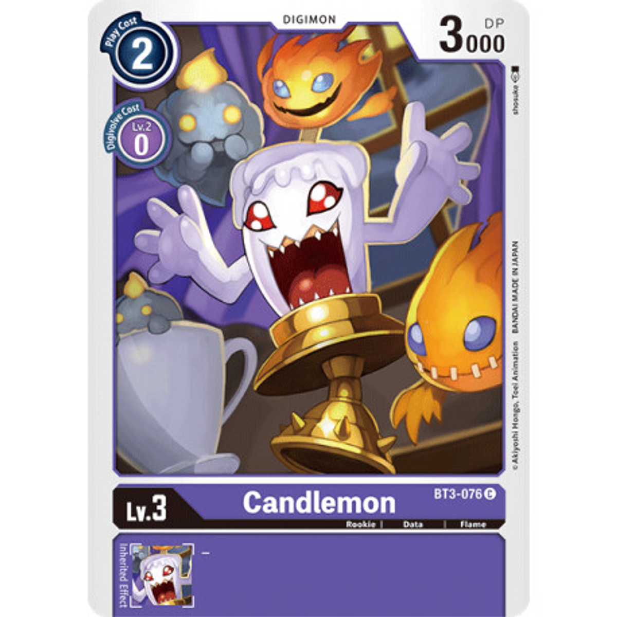 BT3-076 C Candlemon Digimon