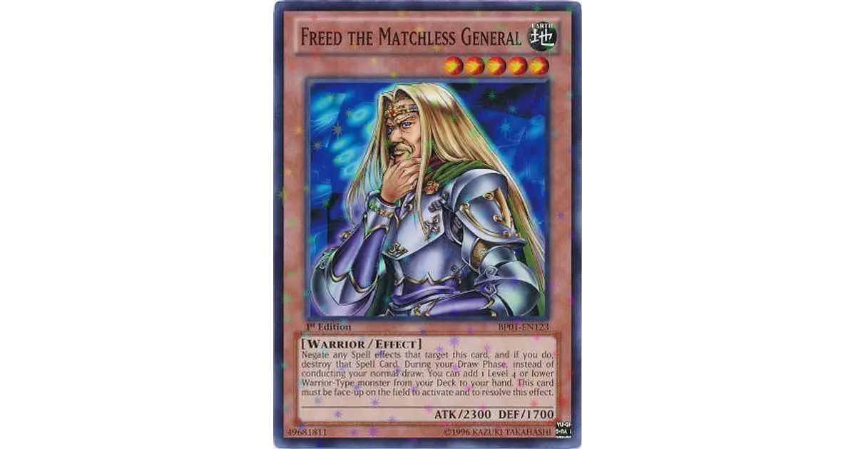 Freed the Matchless General - BP01-EN123 - Starfoil Rare ...