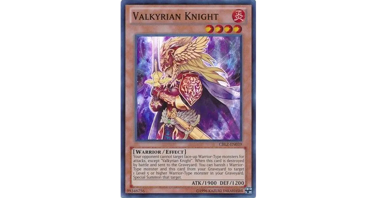 Valkyrian Knight - CBLZ-EN039 - Super Rare Unlimited
