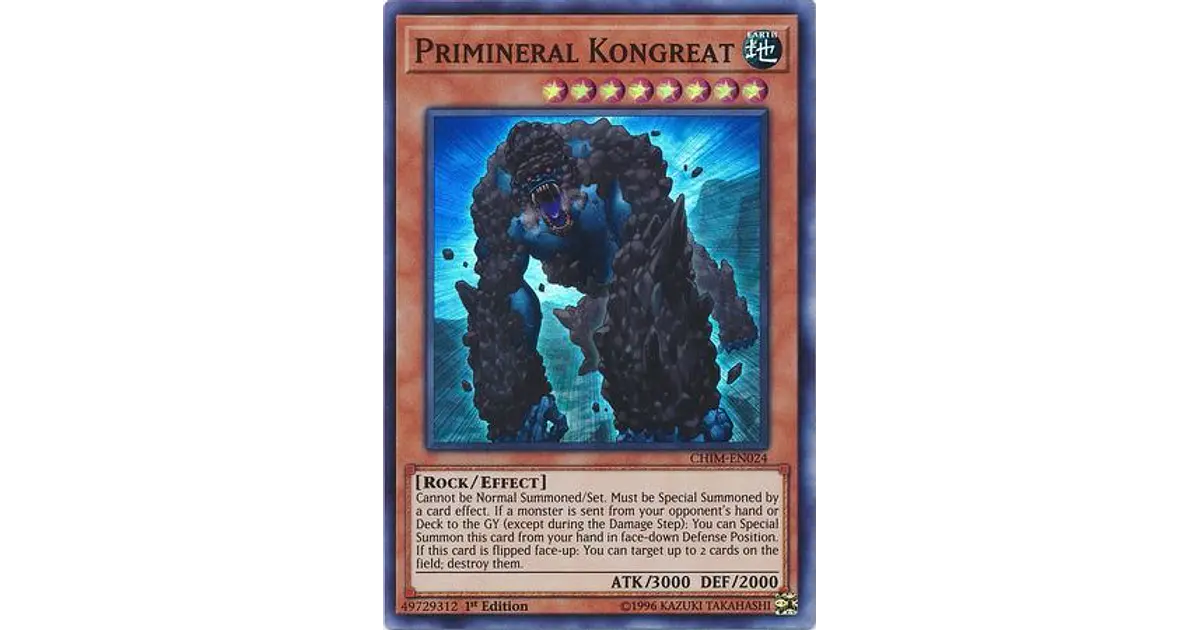 Primineral Kongreat - CHIM-EN024 - Super Rare 1st Edition