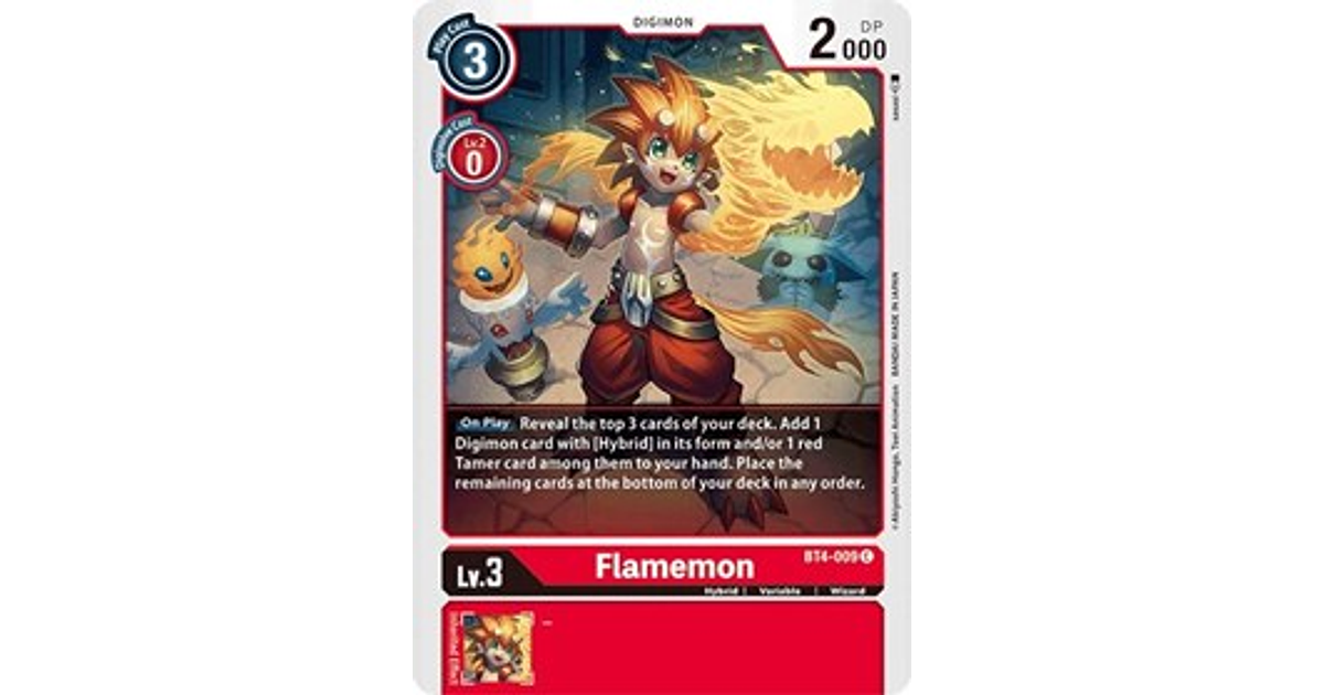 BT4-009 C Flamemon Digimon