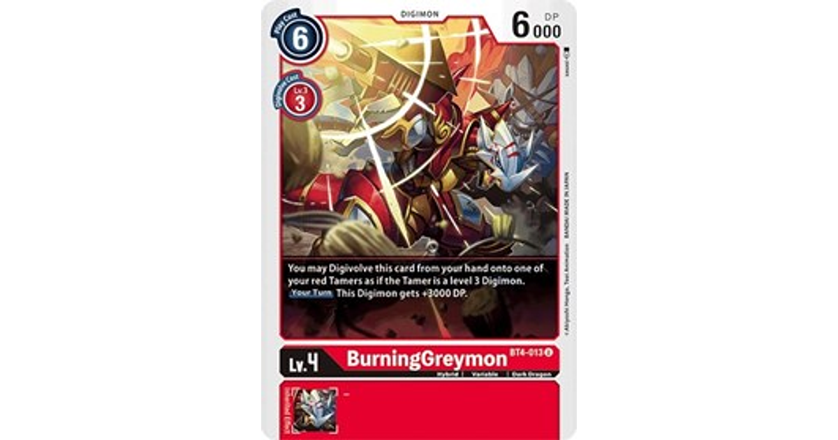 BT4-013 U BurningGreymon Digimon
