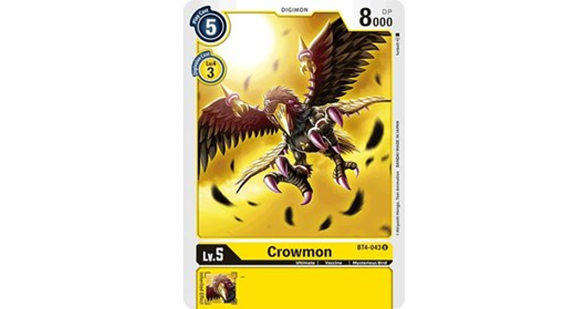 BT4-043 U Crowmon Digimon