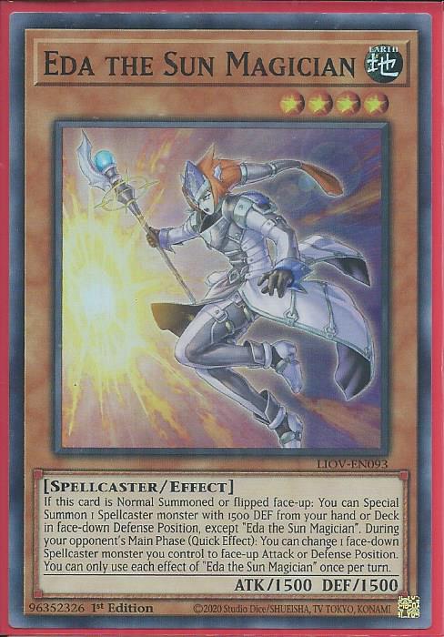 Eda the Sun Magician - LIOV-EN093 - Super Rare 1st Edition