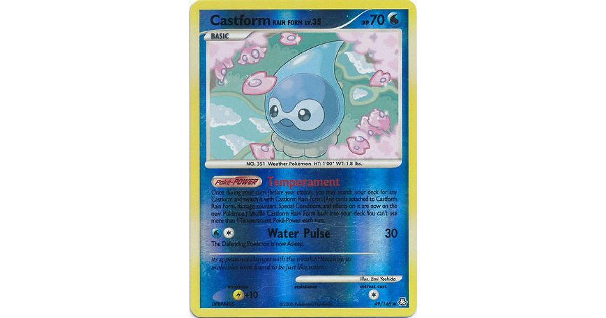 Castform Rain Form - 49/146 - Uncommon Reverse Holo