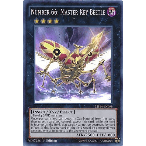 Number 66: Master Key Beetle - MP14-EN099 - Super Rare 1s...