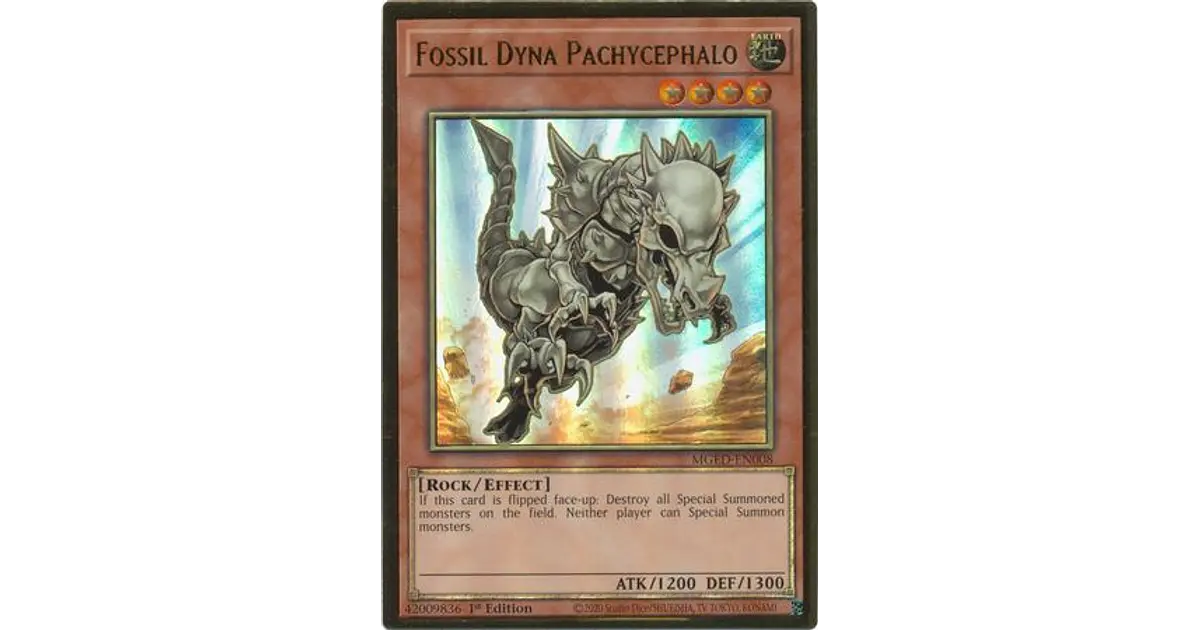 Fossil Dyna Pachycephalo - MGED-EN008 - Premium Gold Rare...