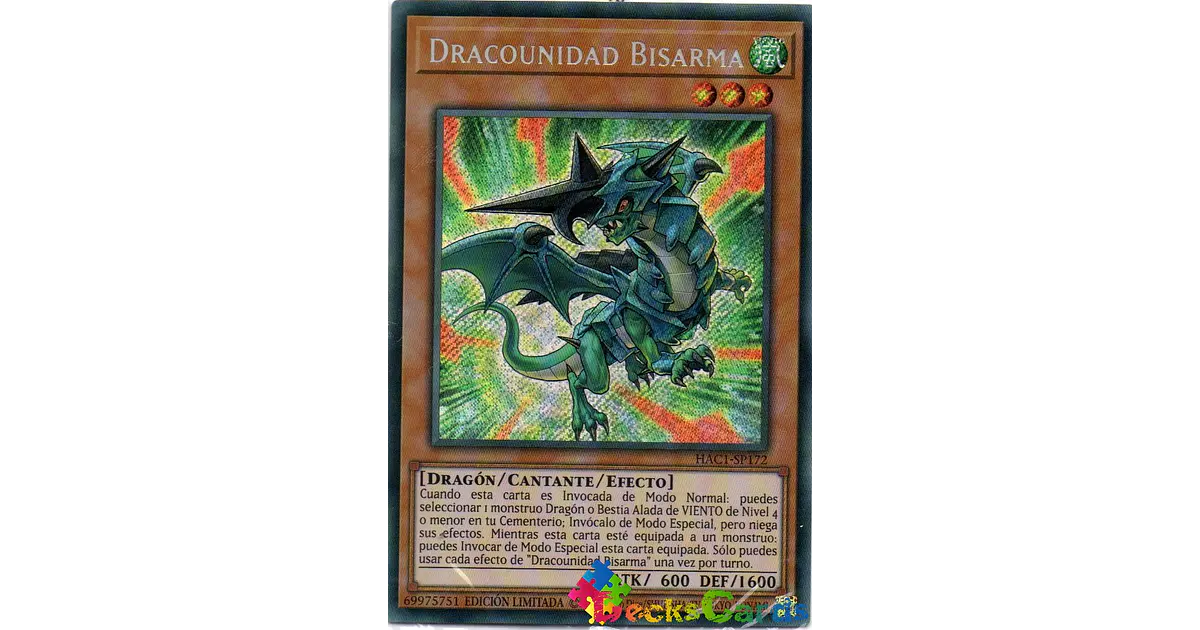 Dragunity Guisarme - HAC1-EN172 - Secret Rare 1st Edition
