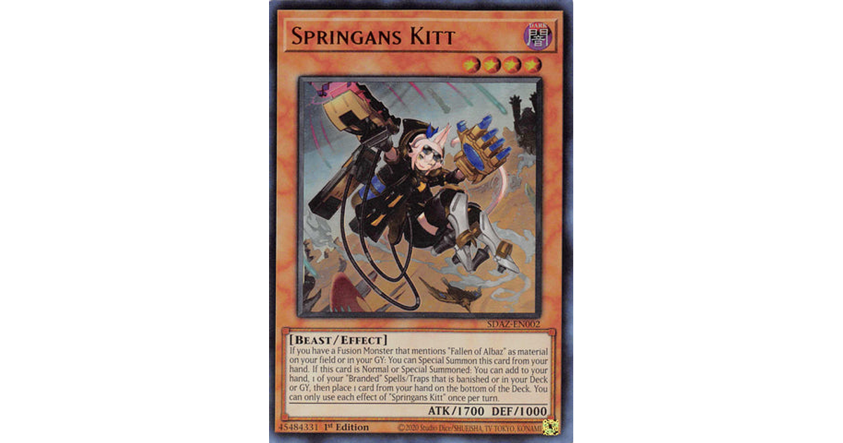 Springans Kitt - SDAZ-EN002 - Ultra Rare 1st Edition