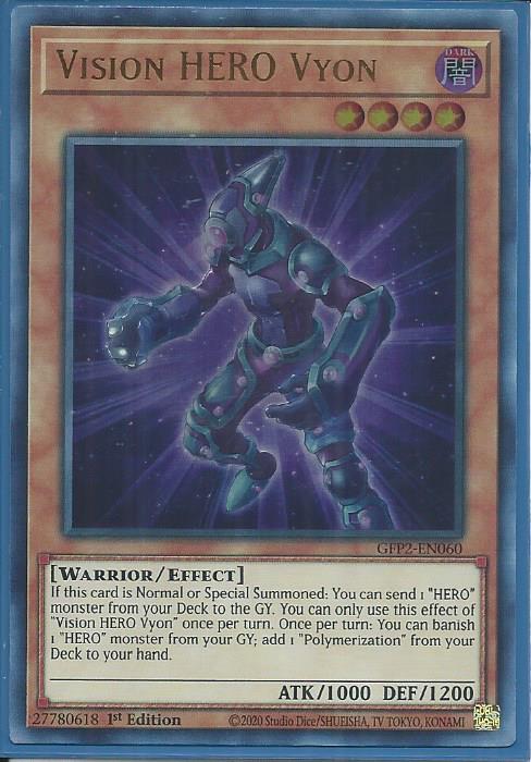 Vision HERO Vyon - GFP2-EN060 - Ultra Rare 1st Edition