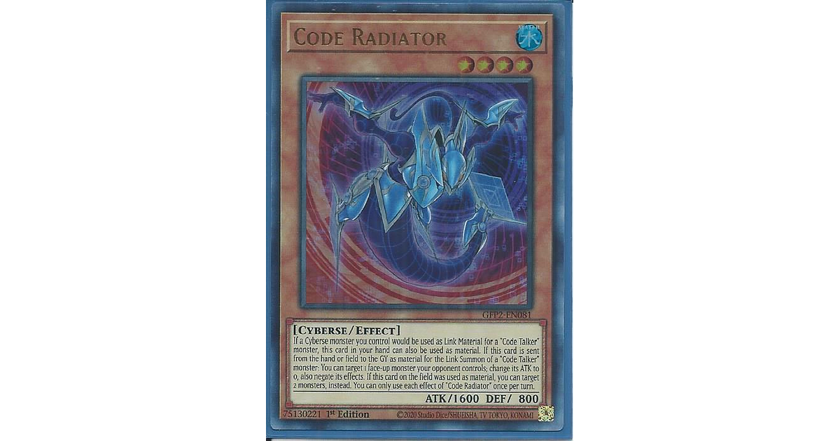 Code Radiator - GFP2-EN081 - Ultra Rare 1st Edition
