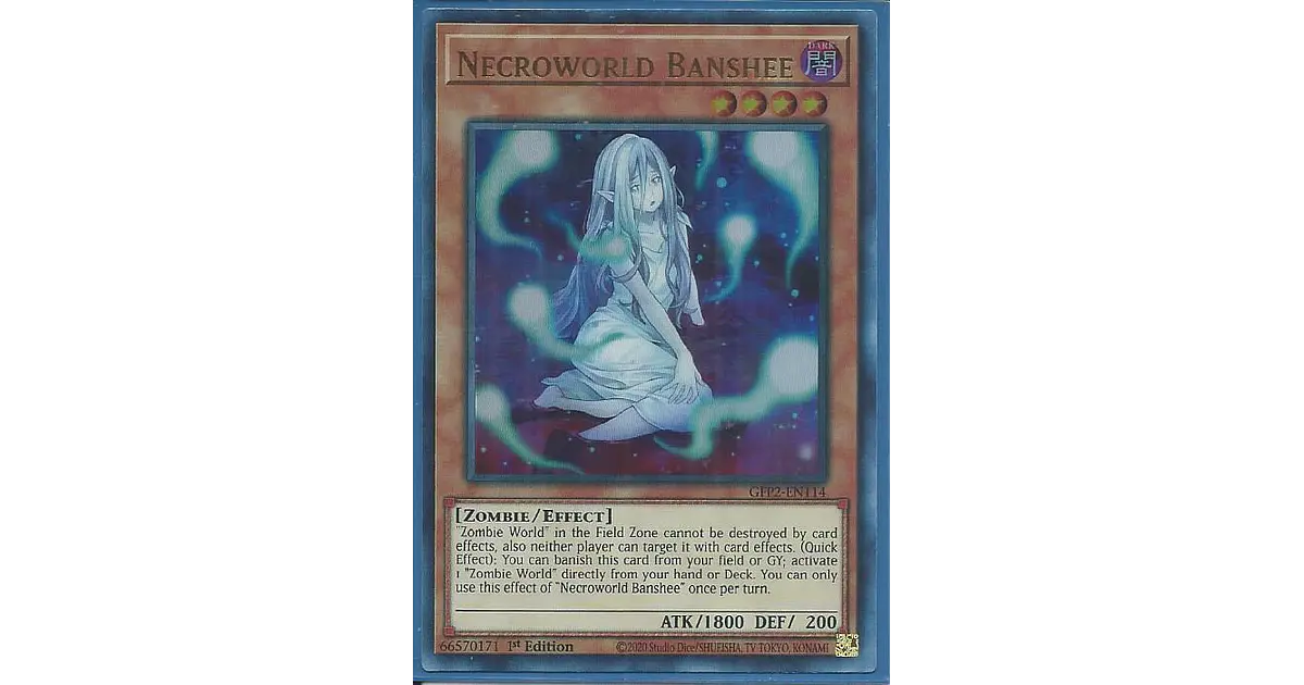 Necroworld Banshee - GFP2-EN114 - Ultra Rare 1st Edition
