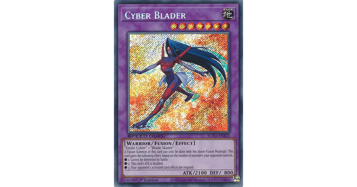 Cyber Blader - SGX1-ENE21 - Secret Rare 1st Edition