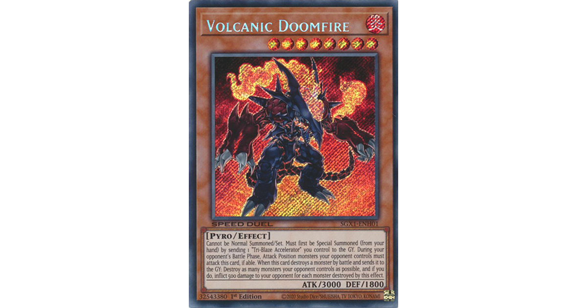 Volcanic Doomfire - SGX1-ENH01 - Secret Rare 1st Edition