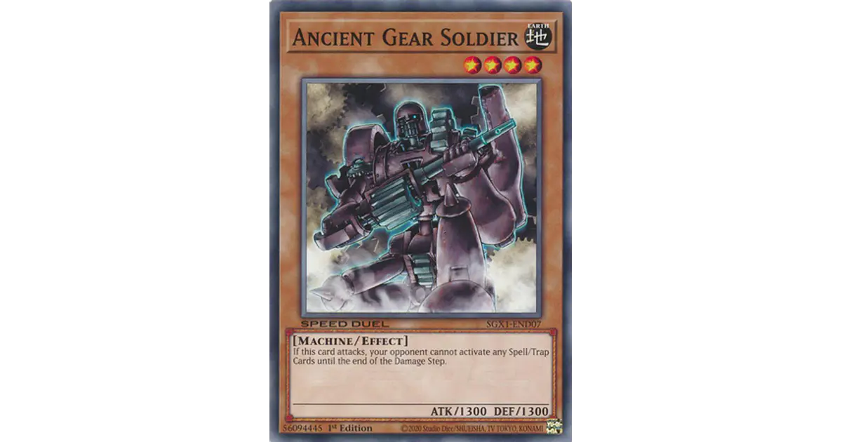 Ancient Gear Soldier - SGX1-END07 - Common 1st Edition
