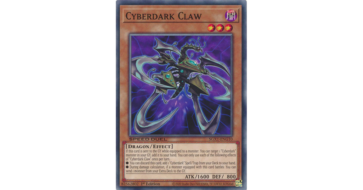 Cyberdark Claw - SGX1-ENG10 - Common 1st Edition