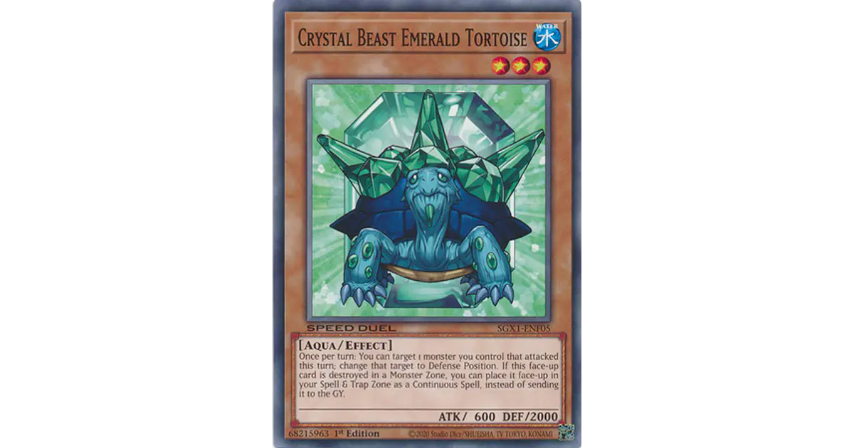 Crystal Beast Emerald Tortoise - SGX1-ENF05 - Common 1st ...