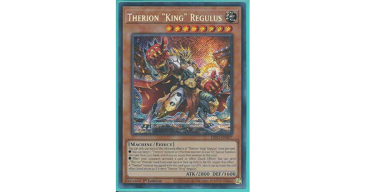 Therion King Regulus - DIFO-EN007 - Secret Rare 1st Edi...