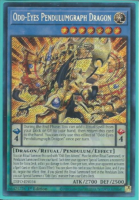 Odd-Eyes Pendulumgraph Dragon - DIFO-EN034 - Secret Rare ...