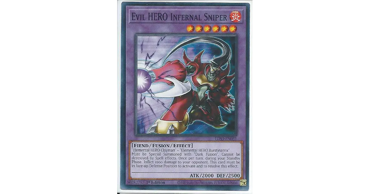 Evil HERO Infernal Sniper - LDS3-EN031 - Common 1st Edition