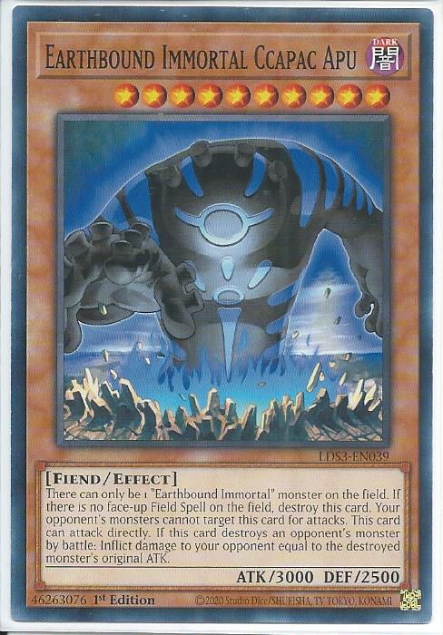 Earthbound Immortal Ccapac Apu - LDS3-EN039 - Common 1st ...