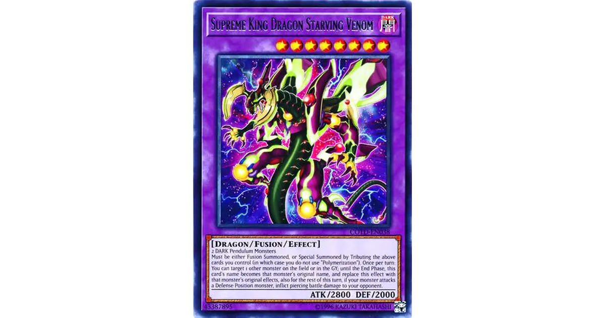 Supreme King Dragon Starving Venom - COTD-EN038 - Rare Un...