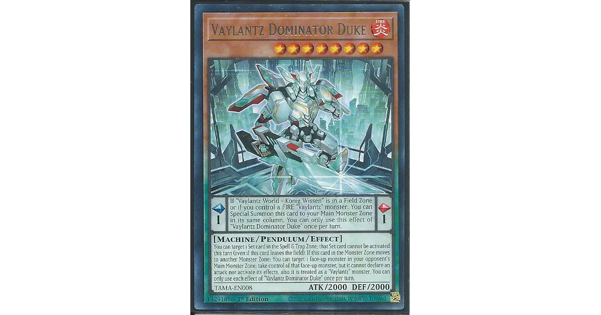 Vaylantz Dominator Duke - TAMA-EN008 - Rare 1st Edition