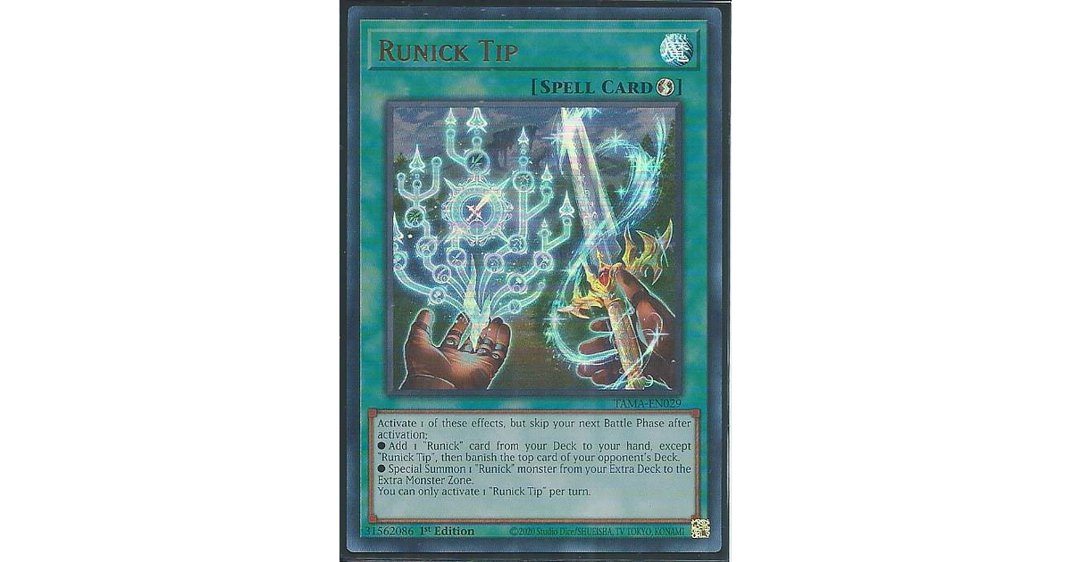 Runick Tip - TAMA-EN029 - Ultra Rare 1st Edition