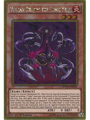 Vulcan Dragni the Cubic King - MVP1-ENG37 - Gold Rare Unl...