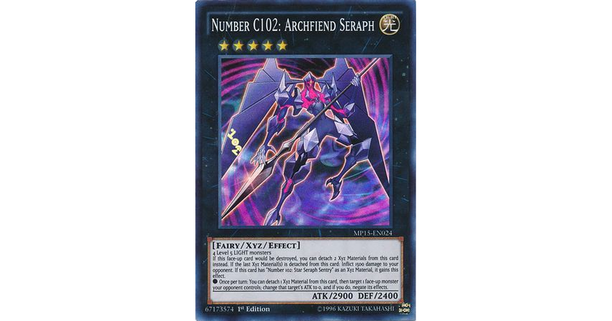 Number C102: Archfiend Seraph - MP15-EN024 - Super Rare 1...
