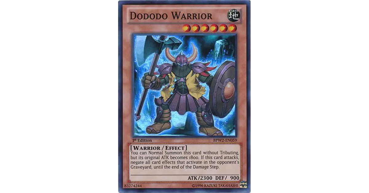Dododo Warrior - BPW2-EN059 - Super Rare 1st Edition