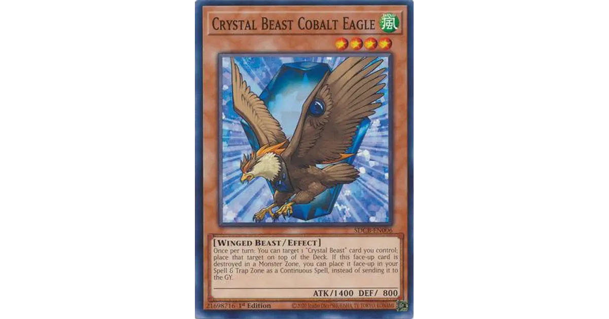 Crystal Beast Cobalt Eagle - SDCB-EN006 - Common 1st Edition