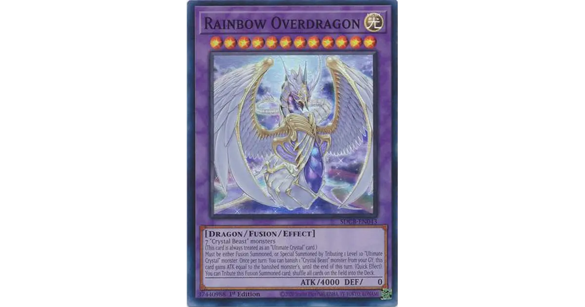 Rainbow Overdragon - SDCB-EN043 - Super Rare 1st Edition