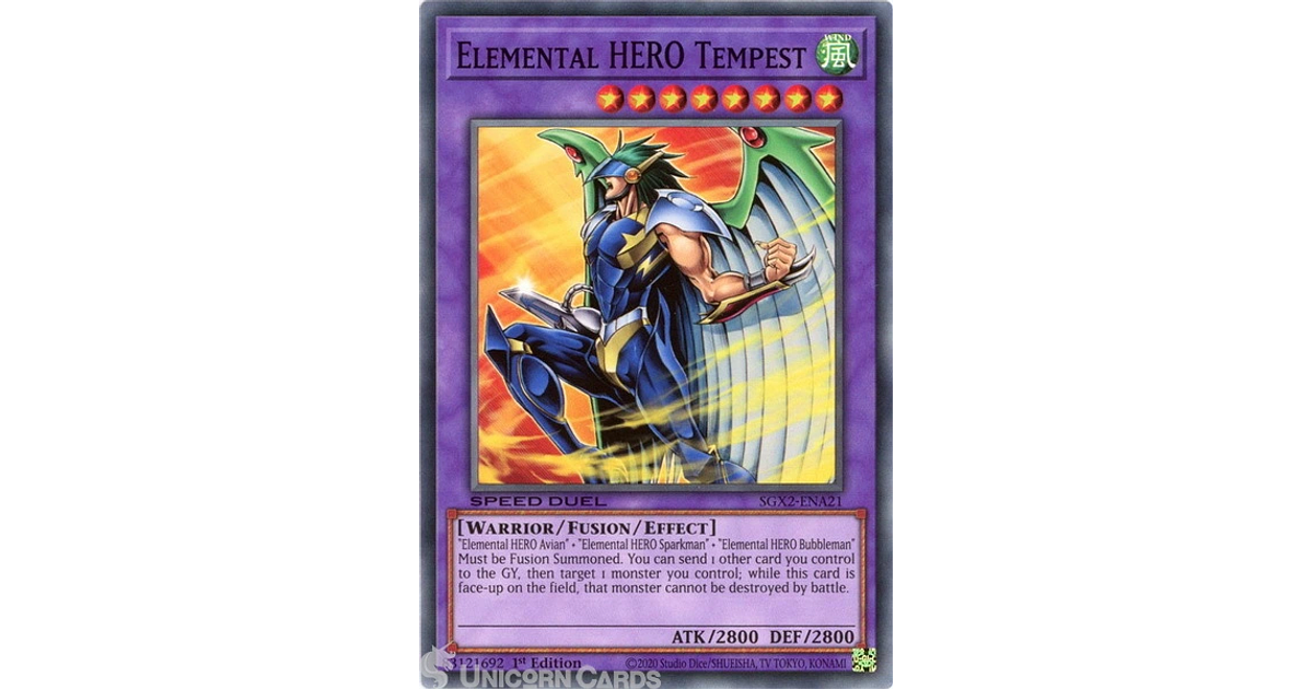 Elemental HERO Tempest - SGX2-ENA21 - Common 1st Edition