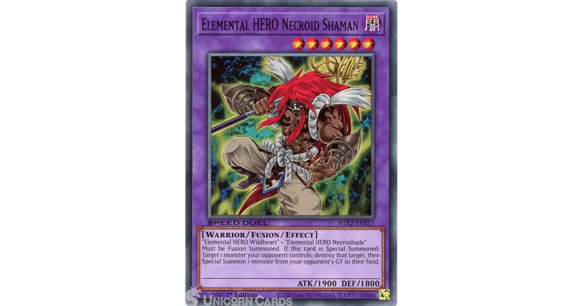 Elemental HERO Necroid Shaman - SGX2-ENE11 - Common 1st E...