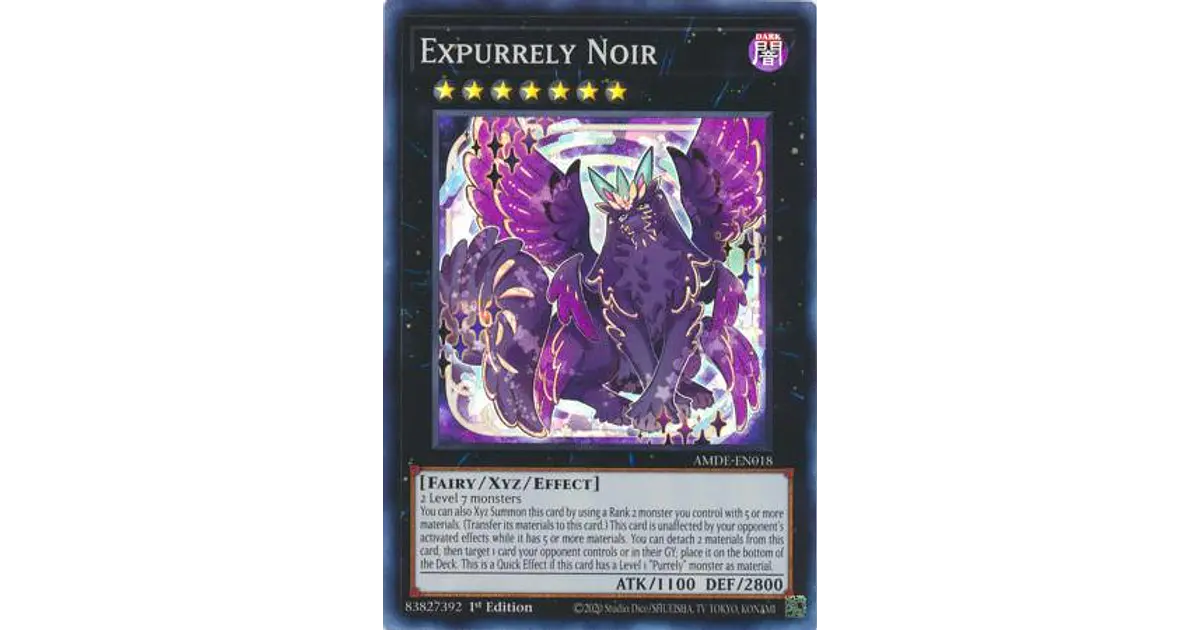 Expurrely Noir - AMDE-EN018 - Super Rare 1st Edition