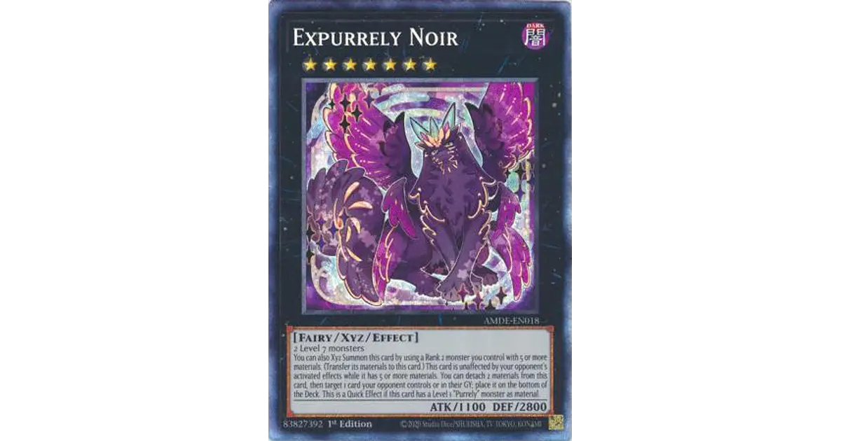 Expurrely Noir - AMDE-EN018 - Collector's Rare 1st Edition