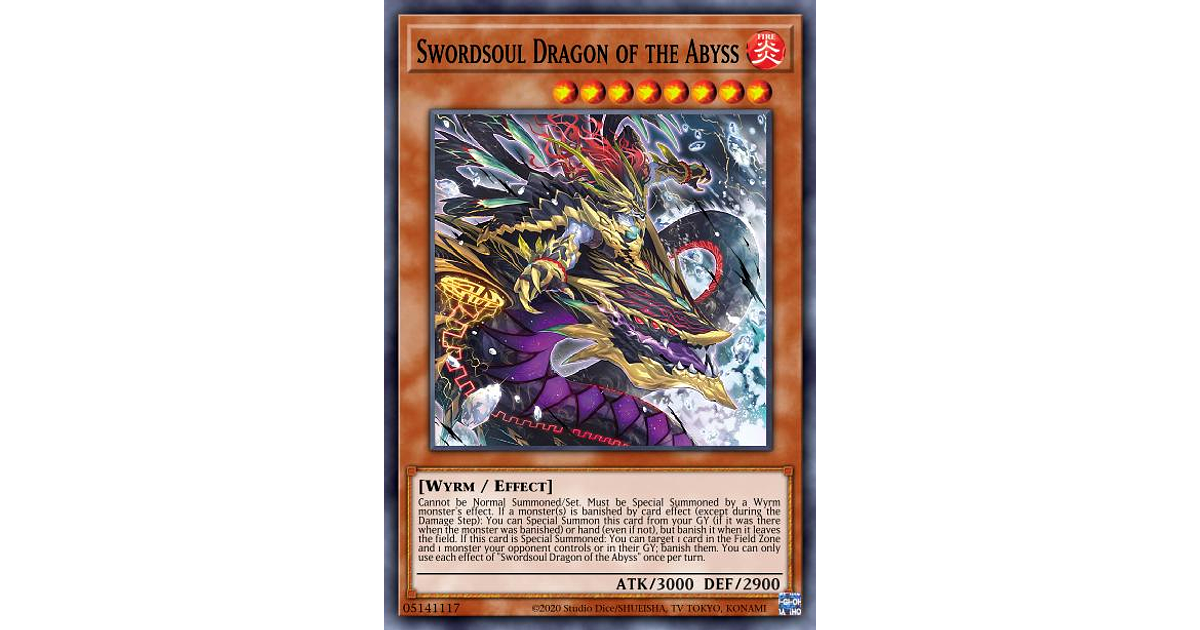 The Abyss Dragon Swordsoul - PHHY-EN005 - Super Rare 1st ...