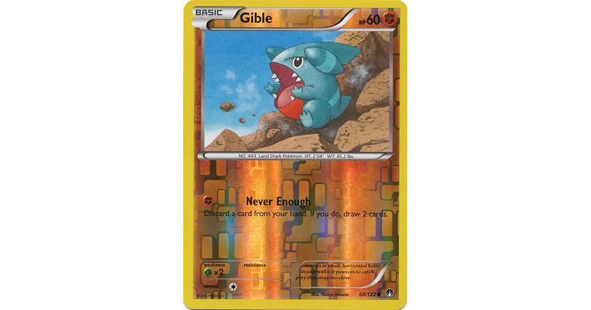 Gible - 68/122 - Common Reverse Holo