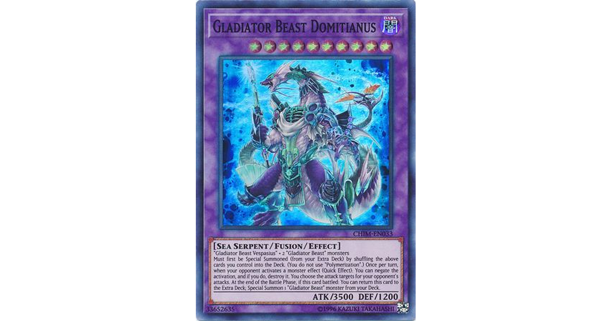 Gladiator Beast Domitianus - CHIM-EN033 - Super Rare Unli...