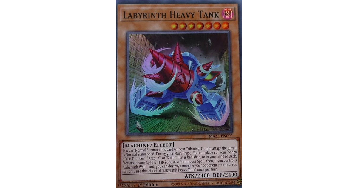 Labyrinth Heavy Tank - MAZE-EN001 - Super Rare 1st Edition