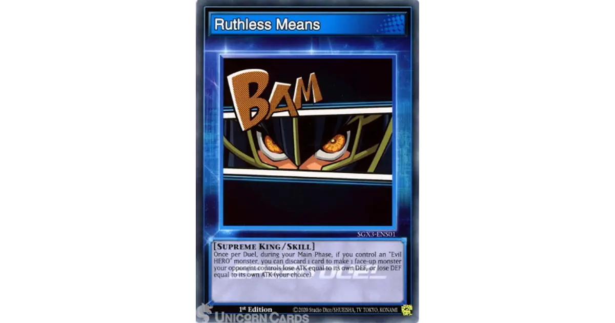 Ruthless Means - SGX3-ENS01 - Common 1st Edition