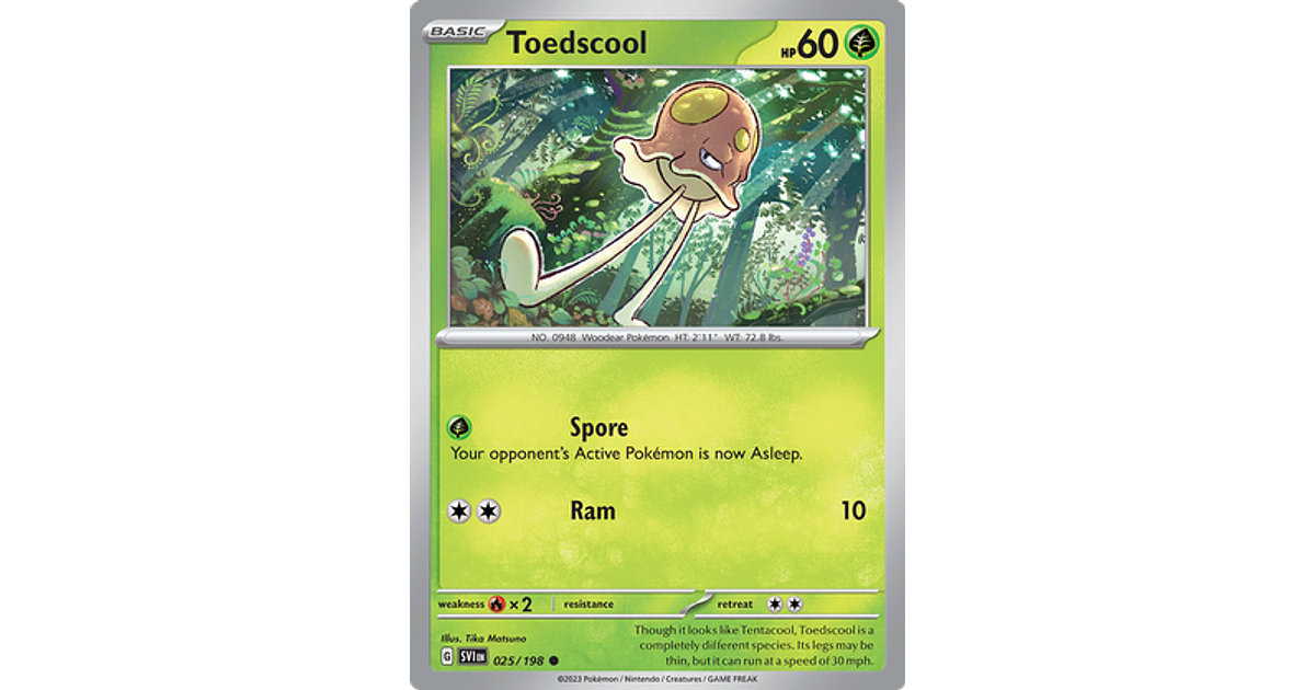 Toedscool - 025/198 - Common Reverse Holo