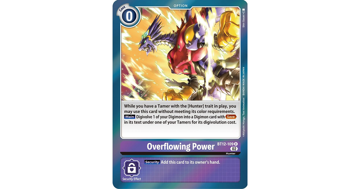 BT12-109 R Overflowing Power