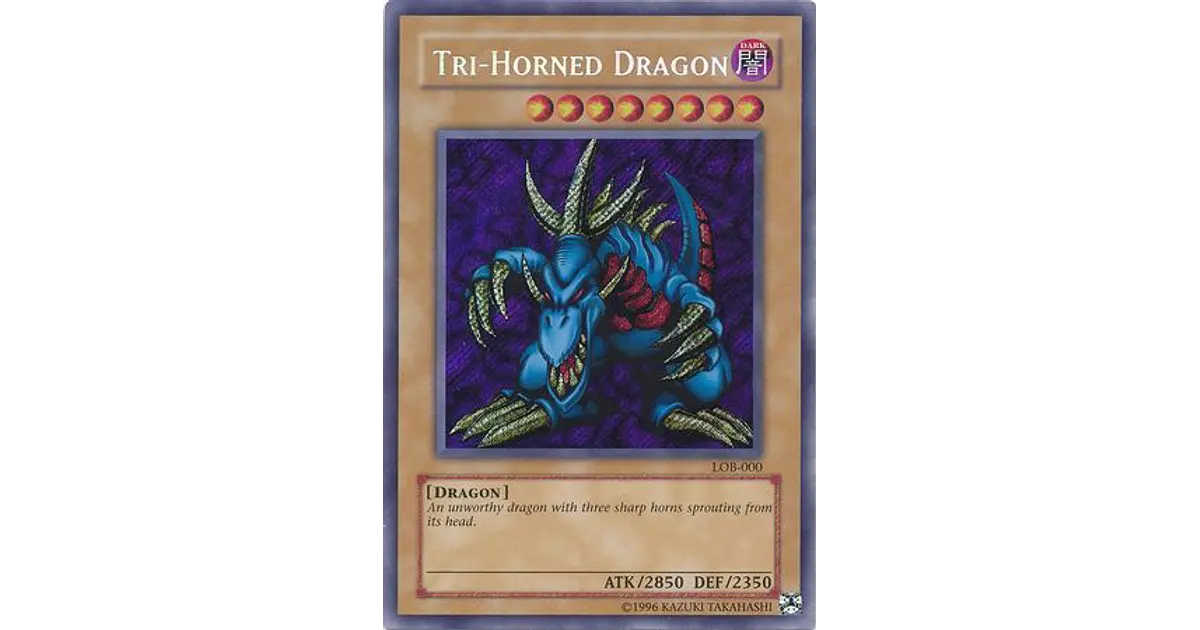Tri-Horned Dragon - LOB-EN000 - Secret Rare (25th)