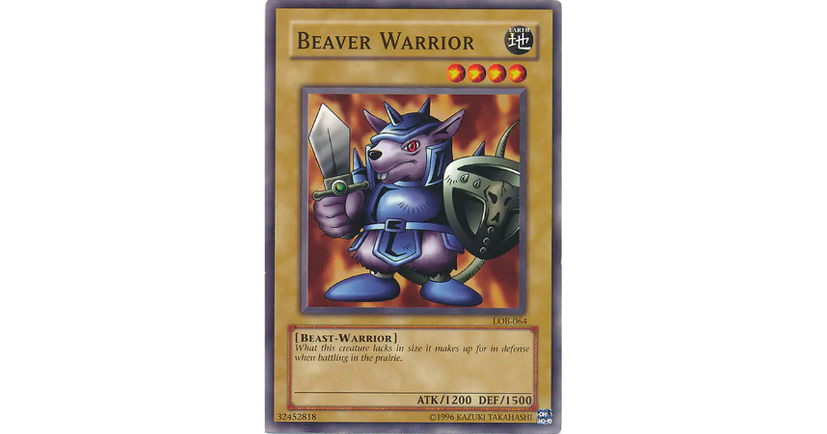 Beaver Warrior - LOB-EN064 - Common (25th)