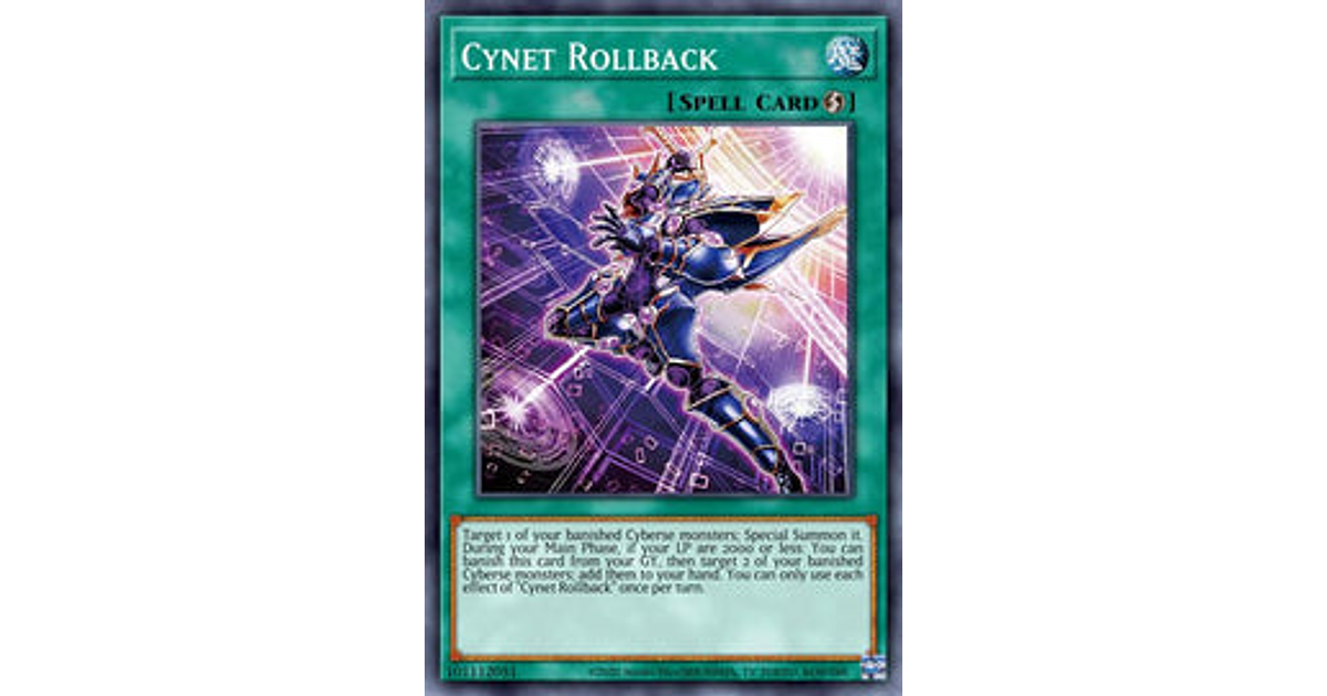 Cynet Rollback - CYAC-EN051 - Super Rare 1st Edition